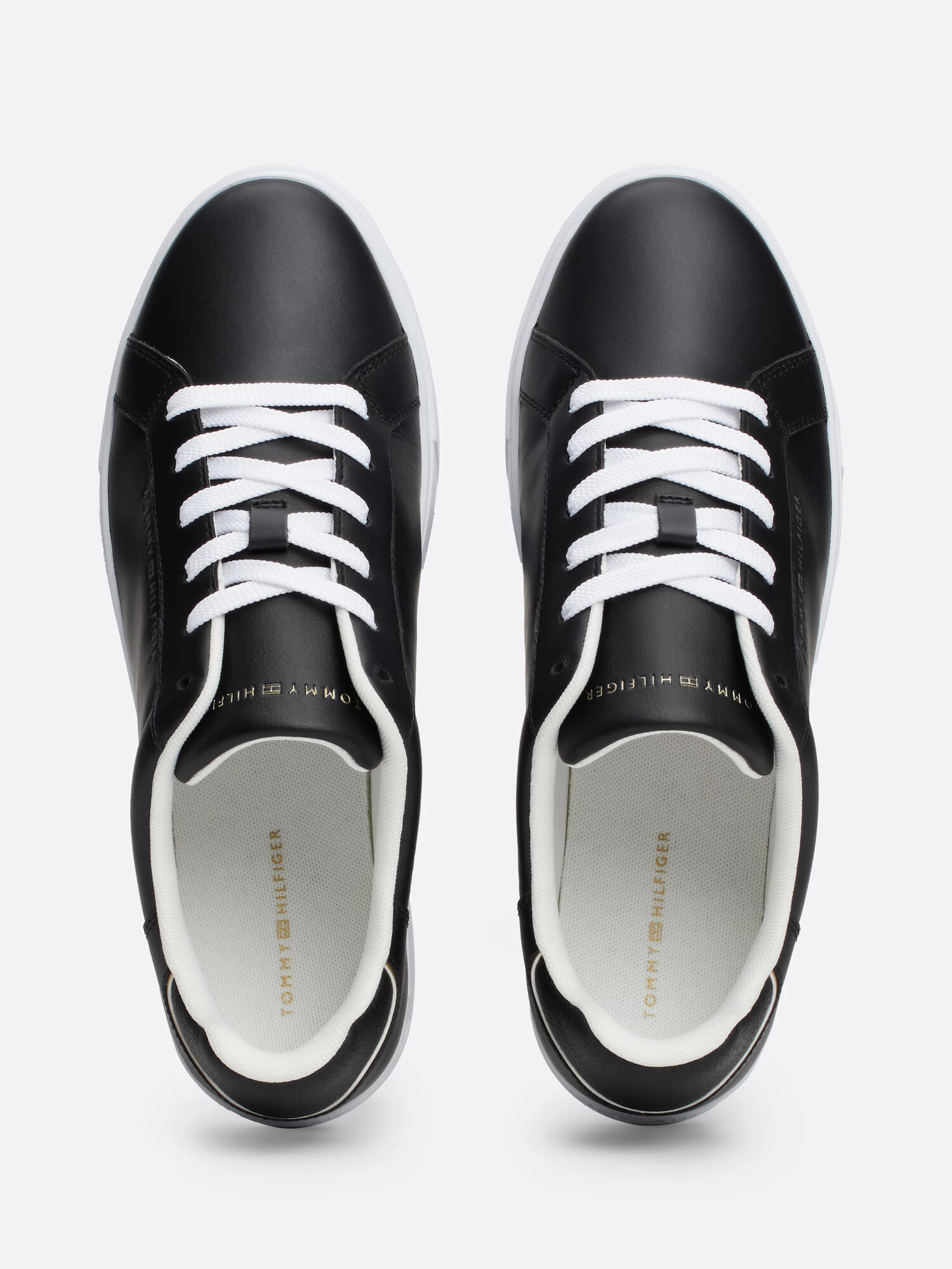 Кеды TOMMY HILFIGER ESSENTIAL COURT SNEAKER, размер 38 EU, черный — фото 1