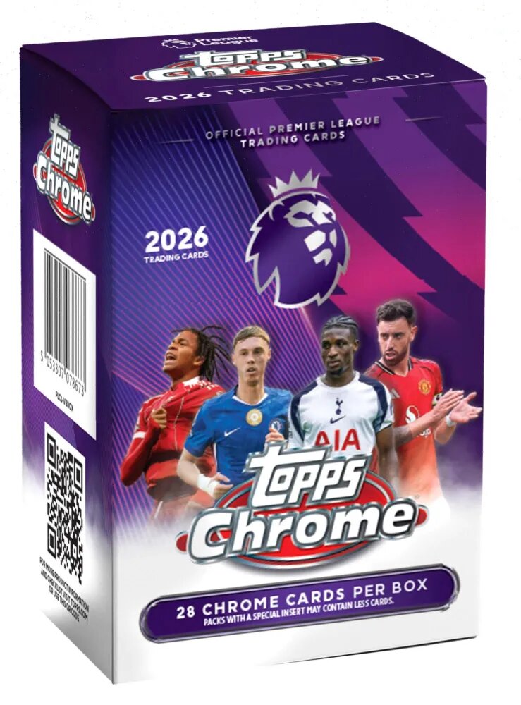 2026 Topps Chrome Premier League Value Box Футбольная карточка