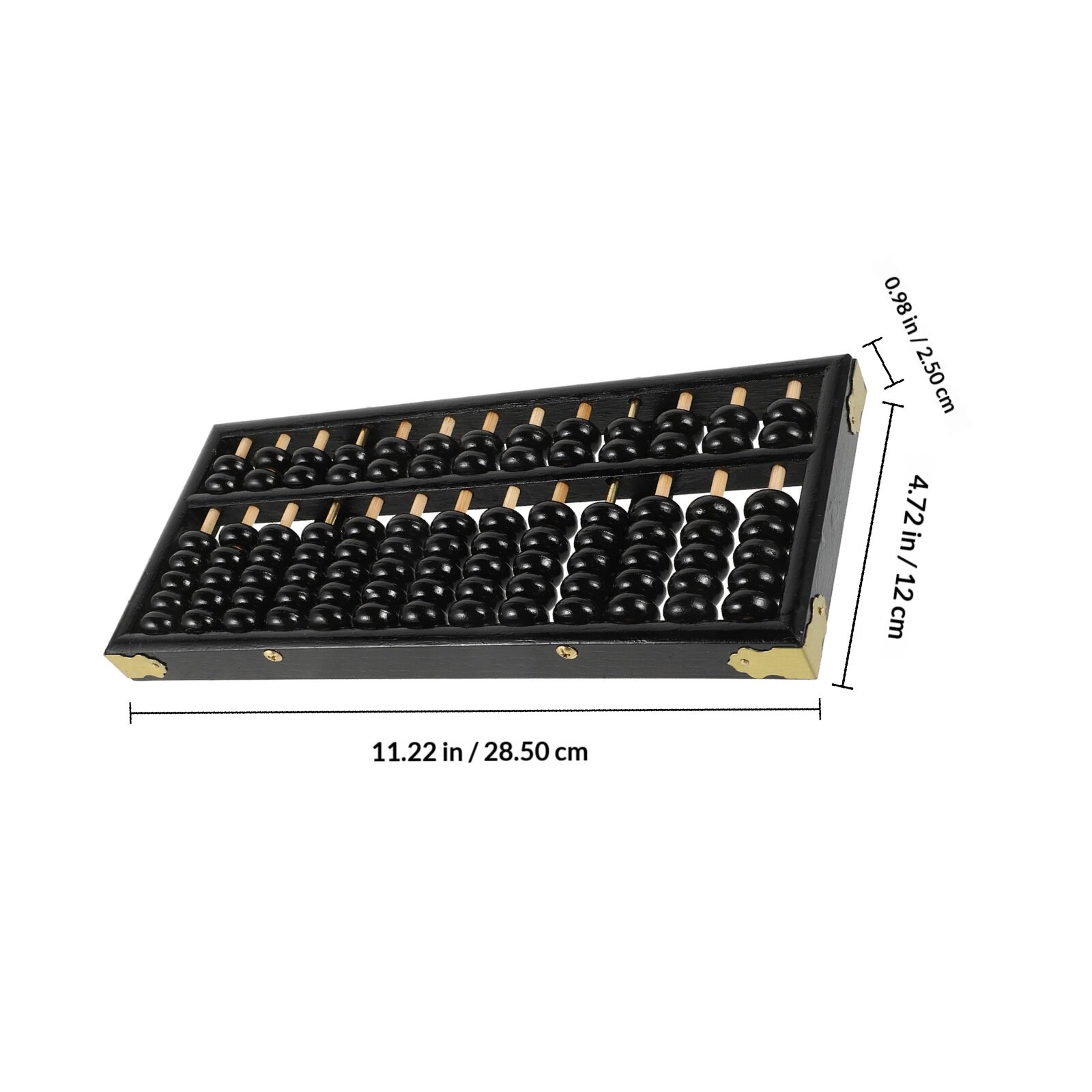 Abacus Для Учебы Из Дерева Чёрного Цвета С 13 Рядами Идеален Для Развития Логики 28X11 8Cm