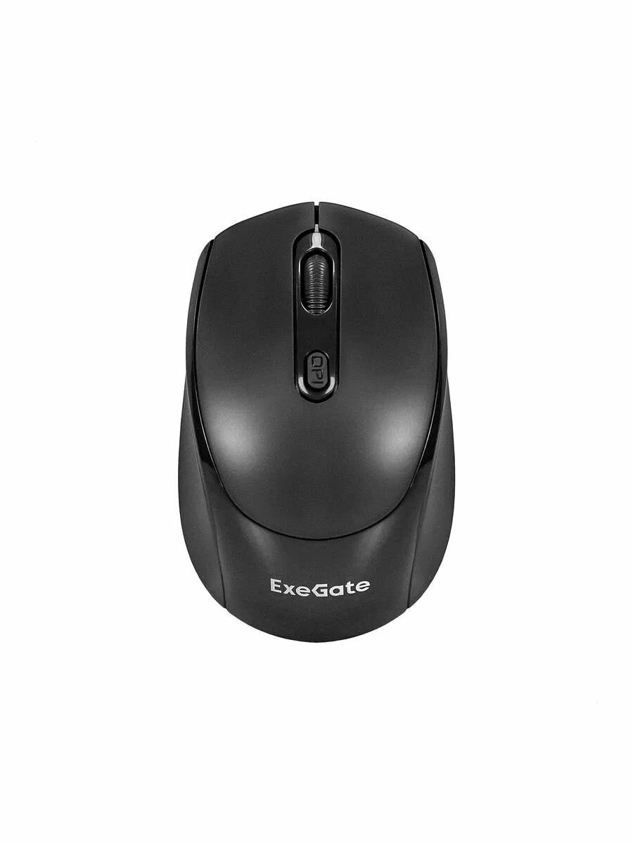 2шт. Мышь беспроводная ExeGate Professional Standard SR-9005 черный, 1200 dpi, радиоканал, USB, кнопки - 4