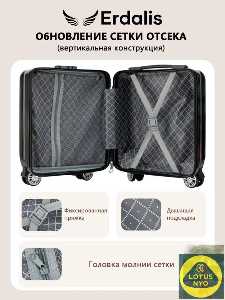 Чемодан , голубой — фото 1
