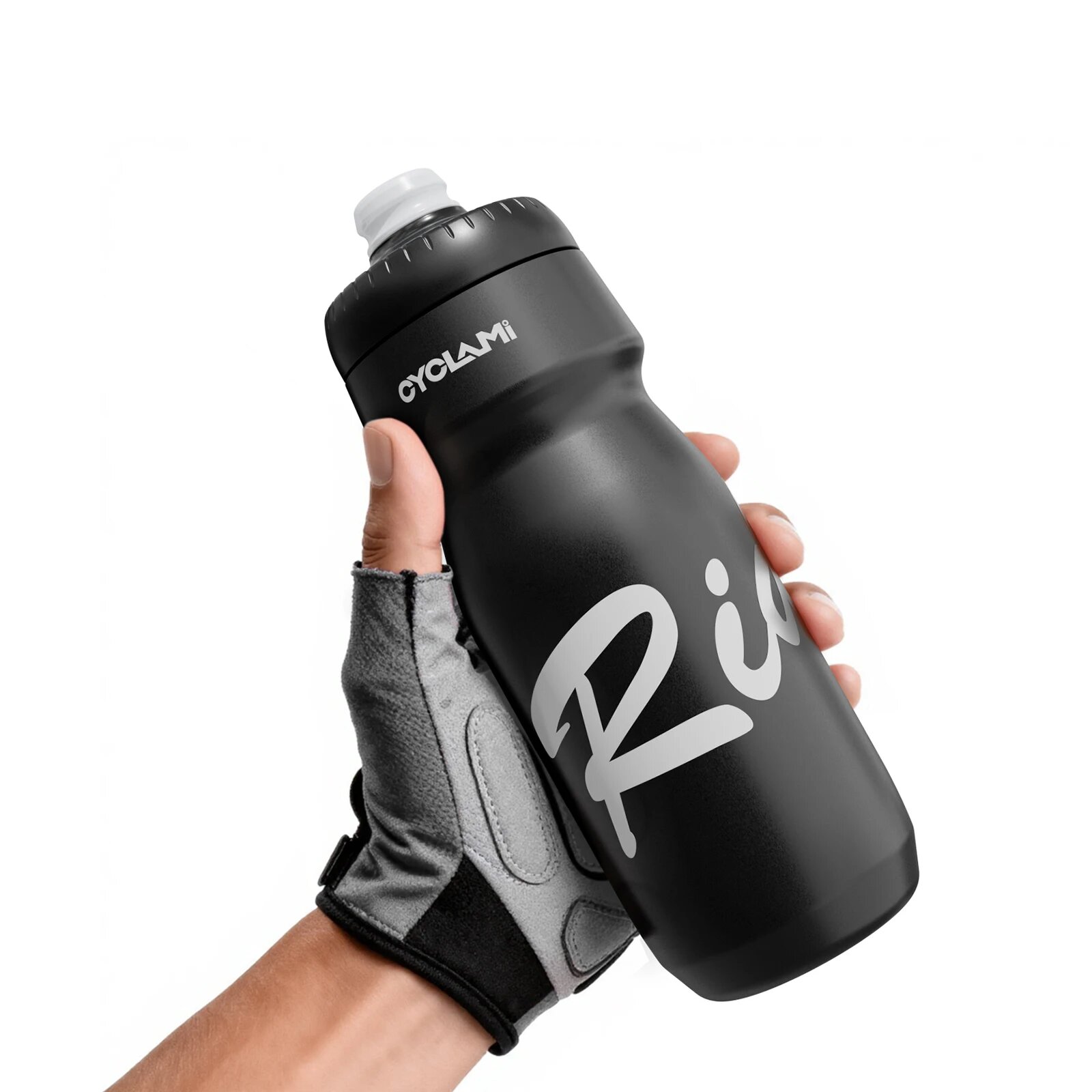 Бутылка для воды CYCLAMI 650 мл из полипропилена для велоспорта Черный, Black 650ml