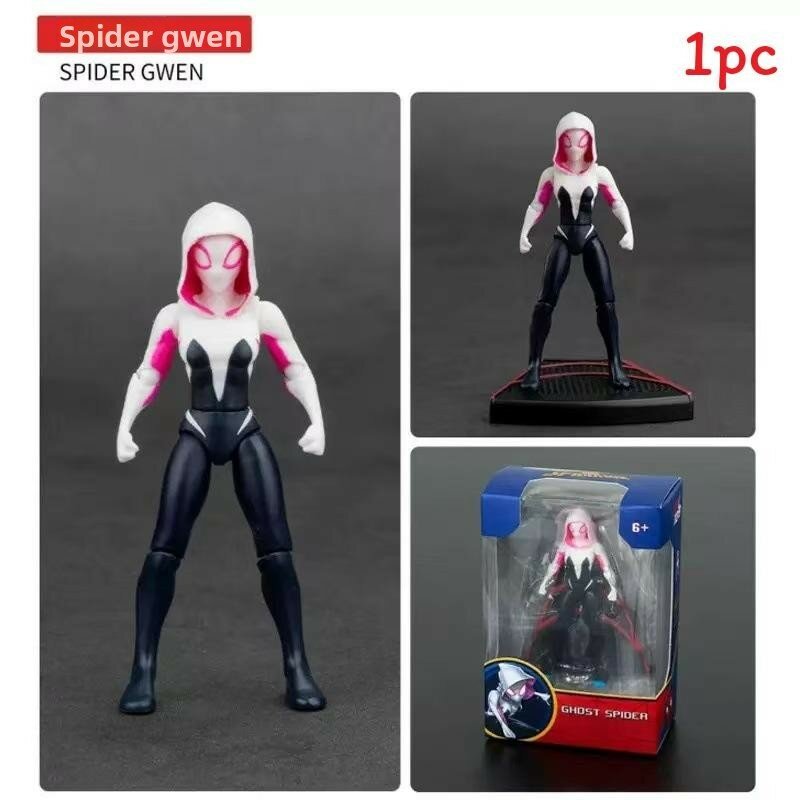 Spider man classic pvc фигурка персонажа с подвижными суставами для подарка и выставки гвен