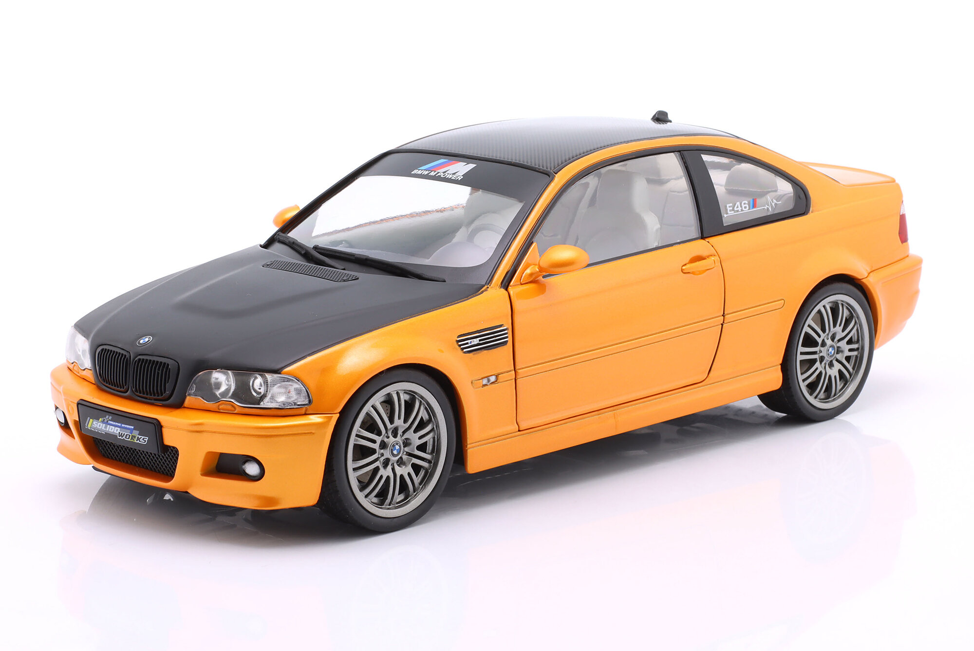 Модель коллекционная SOLIDO Bmw M3 E46 2000 orange metallic carbon