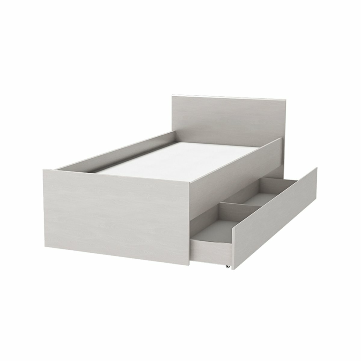 Кровать "Кэт-1" 0,9*2,0 м с ящиком - Ясень Анкор светлый