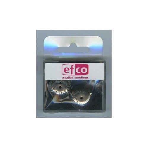 Бусины EFCO Темно-серебристые, 21х14 мм, 2 шт
