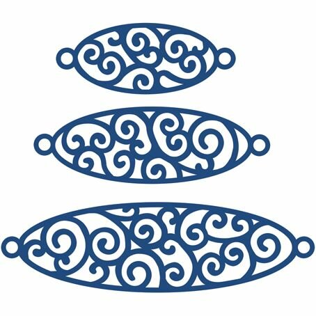Нож фигурный Tattered Lace "Tattered Lace", Флорентийские овалы, для вырубки