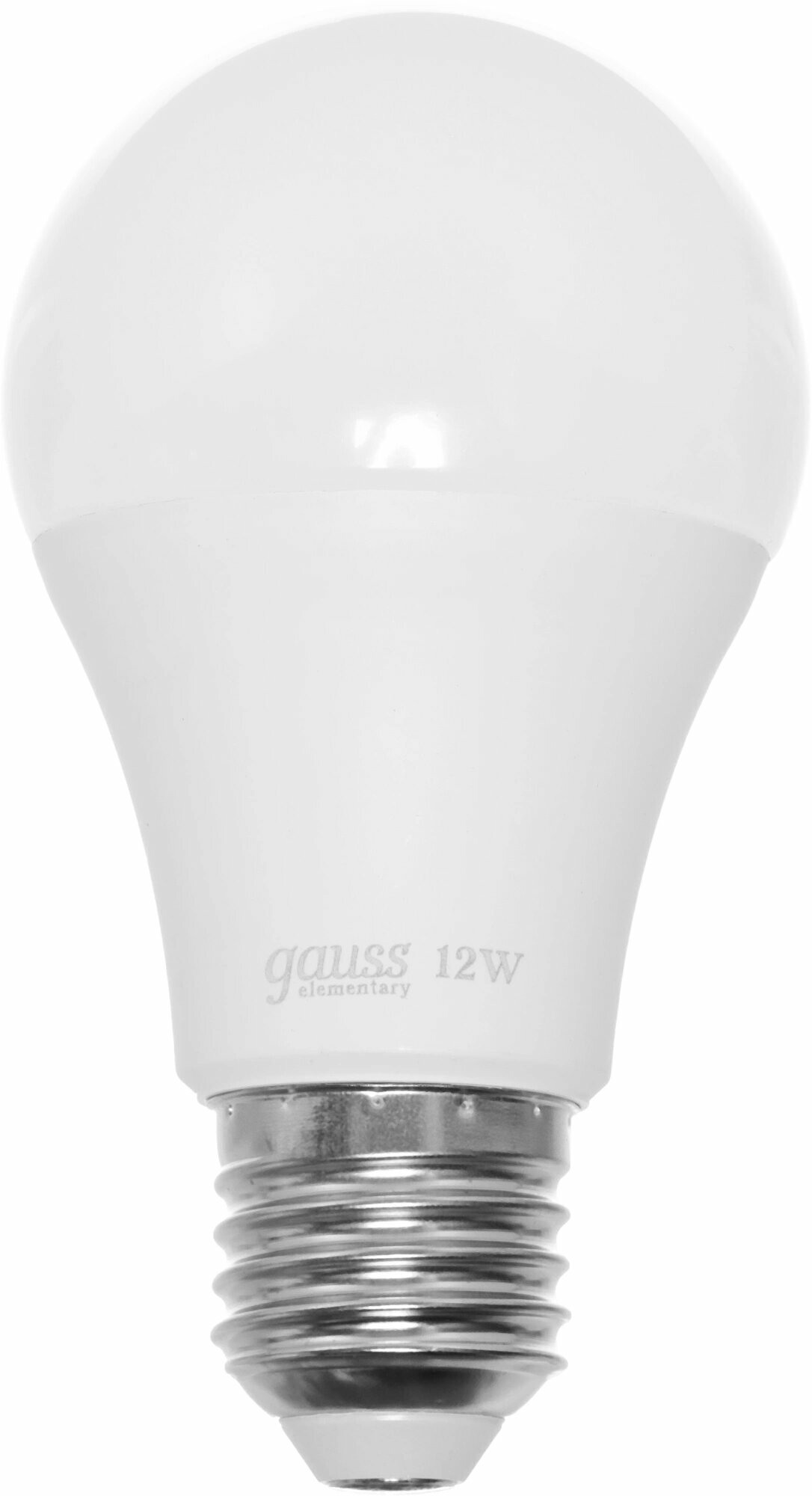 Лампа светодиодная Gauss Elementary A60 12Вт цок: E27 груша 220B 4100K св. свеч. бел. нейт. (упак:1шт)