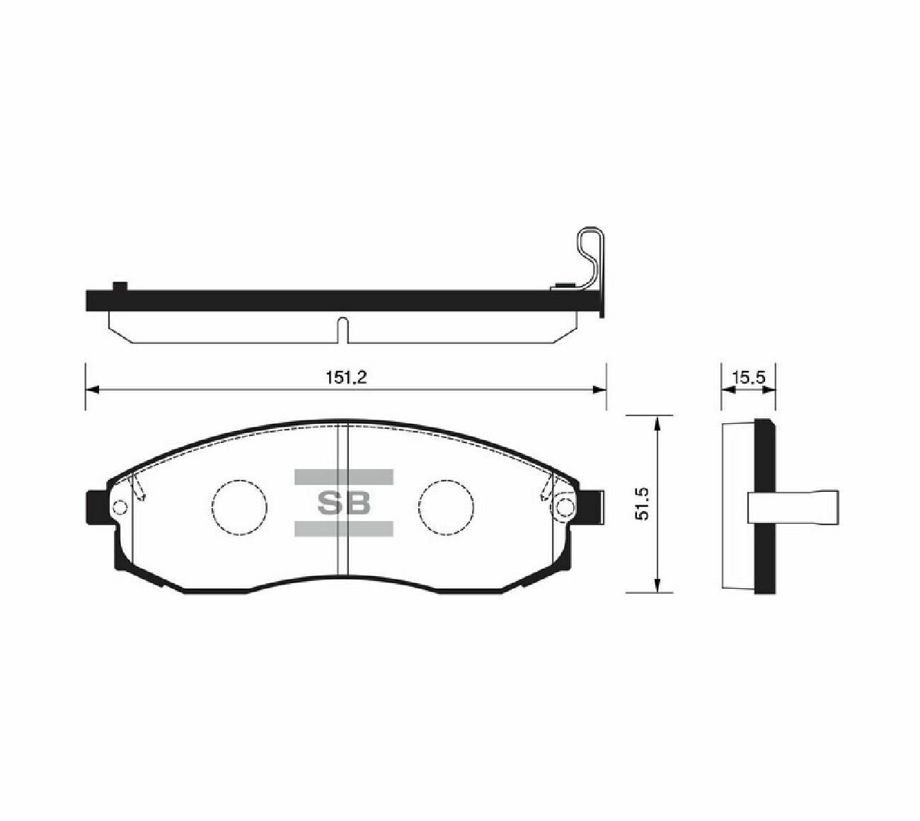 Колодки тормозные дисковые SANGSIN SP1256