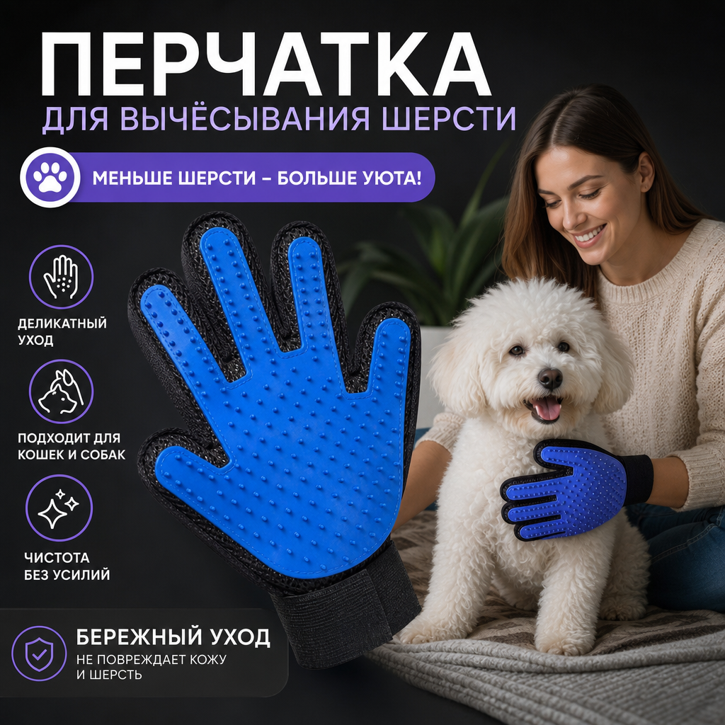 Профессиональная щетка для груминга кошек и собак, массажный эффект
