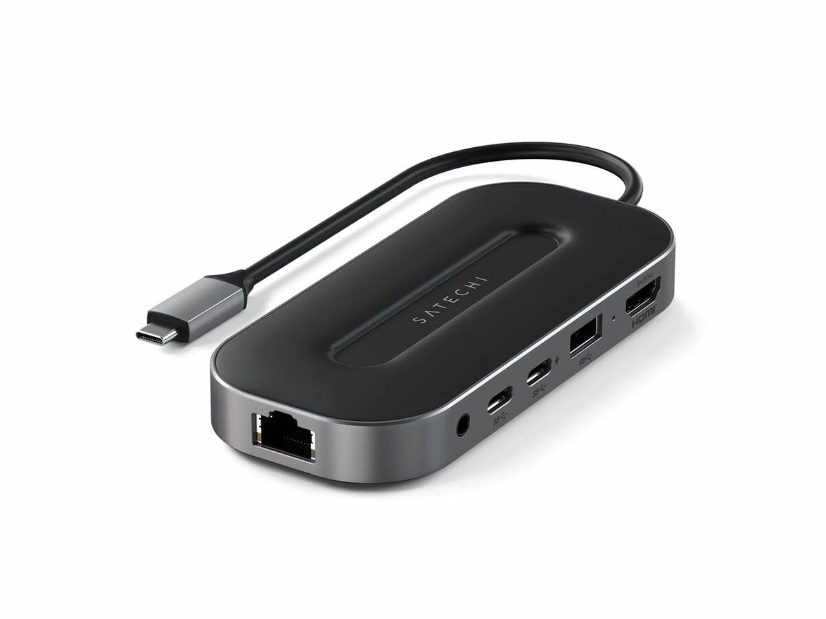 USB-хаб USB4 Multiport w2.5G Ethernet (1xUSB 3.2, 2xUSB Type-C, 1xHDMI, RJ-45, Audio Jack) Серый космос ST-U4MGEM