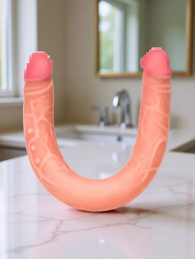 Фаллоимитатор LOVETOY FLEX&FIX, двусторонний, из неоскина, 49,5см