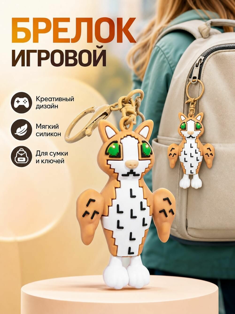 Ключница, бежевый