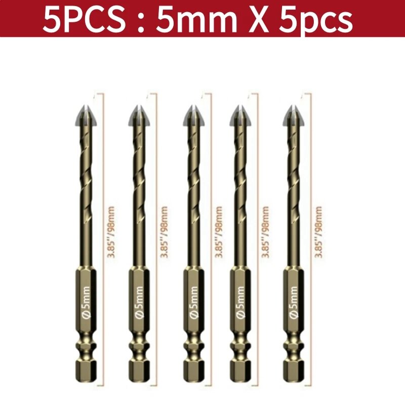 Многофункциональные сверла 7/5 шт. для разных материалов 3-12 мм 5pcs5mm
