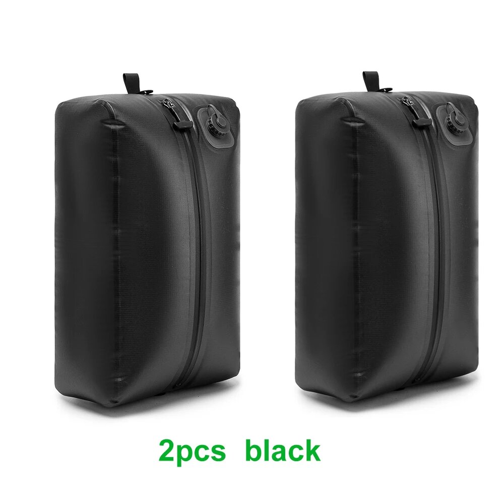 Многоразовый водостойкий компрессионный мешок для путешествий Черный, Atuo black 2pcs