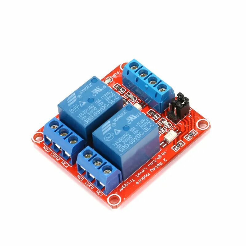 Релейный модуль Your Cee 5V для Arduino 5V 2 Channel Red