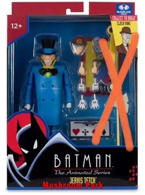 Игрушки McFarlane из серии DC Multiverse Build Clock King, 7-дюймовая фигурка Джервиса Тетча Безумный шляпник, Бэтмен: мультсериал
