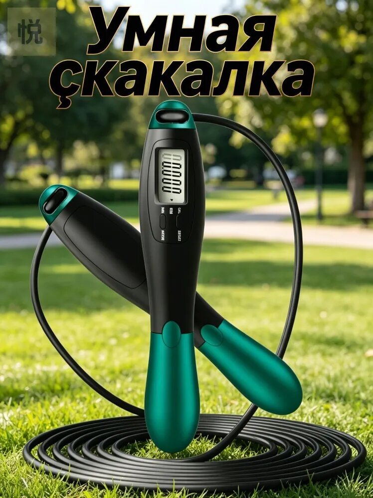 Скакалкалка с электронным счетчиком прыжков и калорий