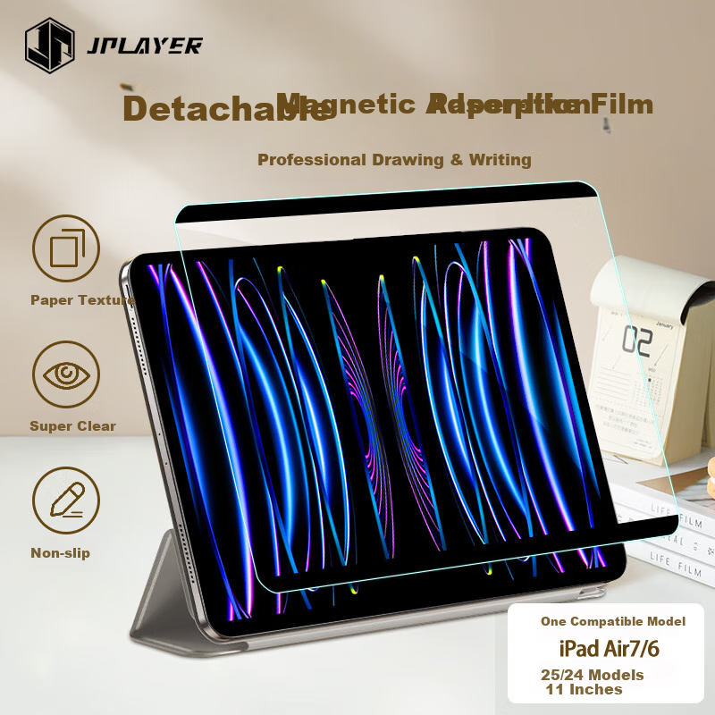 JPLAYER Пленка для iPad Air 7/6 серии 11 дюймов M3 Chip 2025 - Перезаписываемая защитная пленка для рисования
