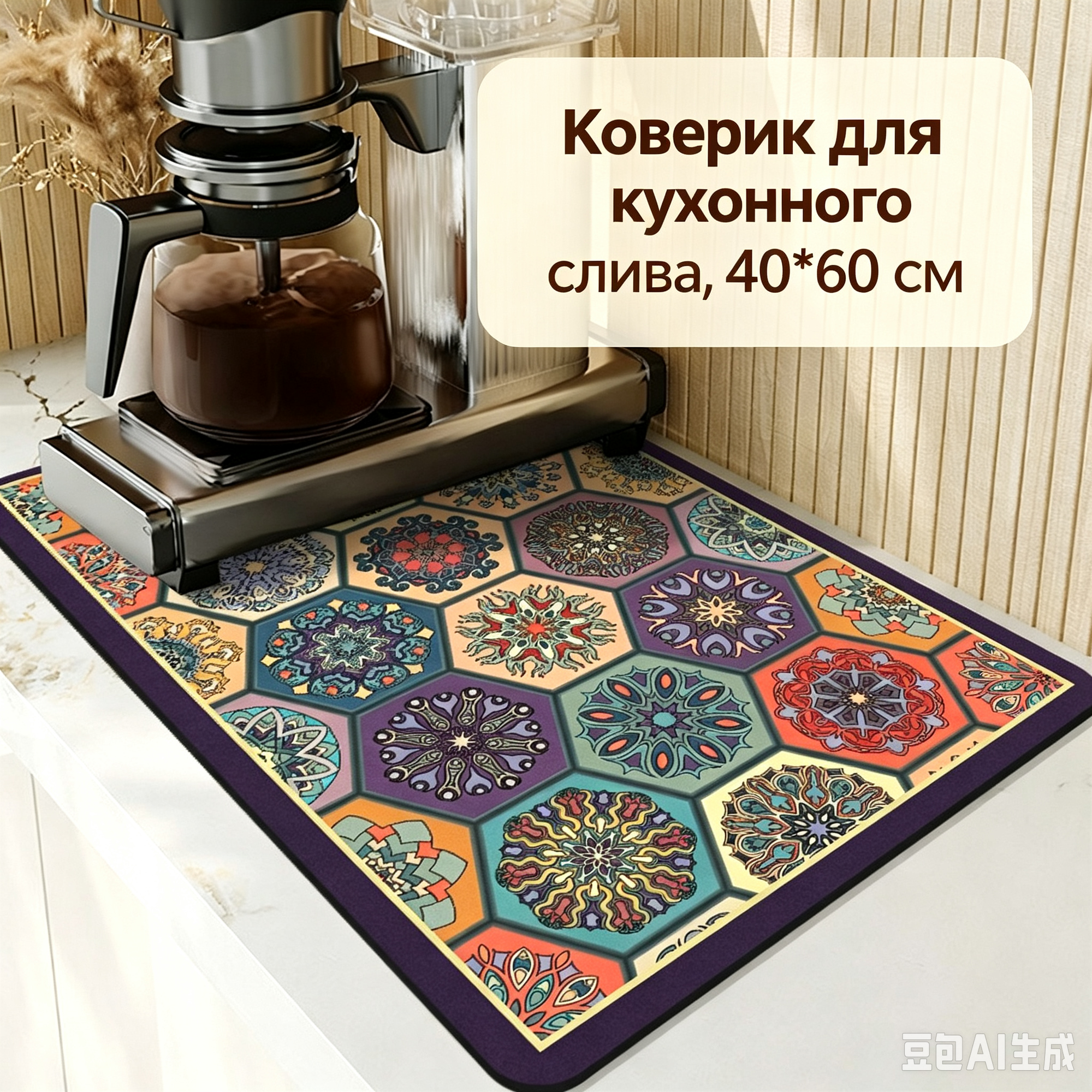 Коврик для кухонного слива, теплоизоляционный и впитывающий коврик, 40*60 см, толщина 3 мм, красный
