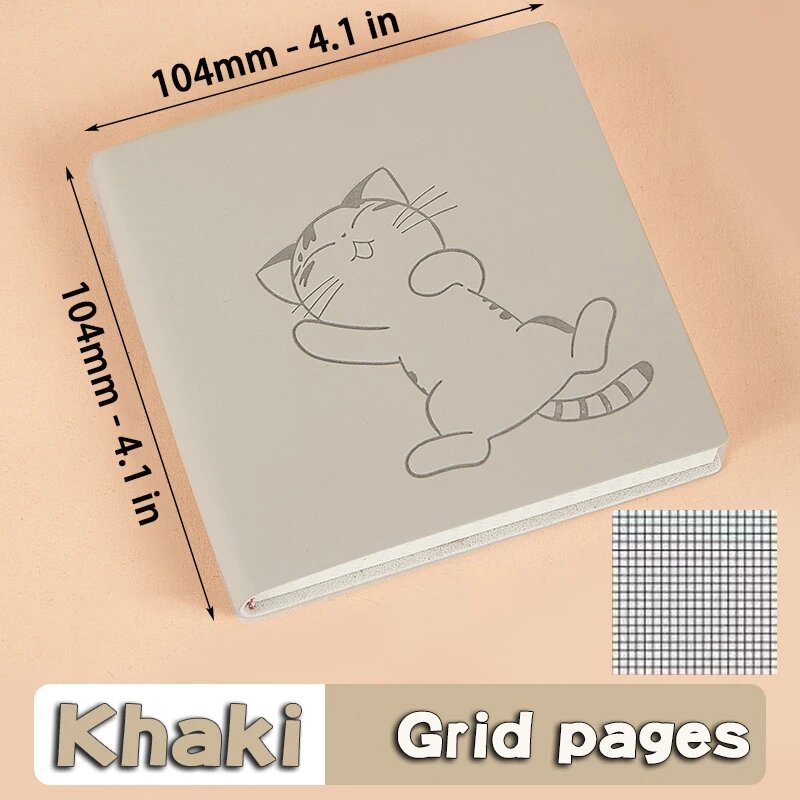 Мини блокнот Khaki с сеткой