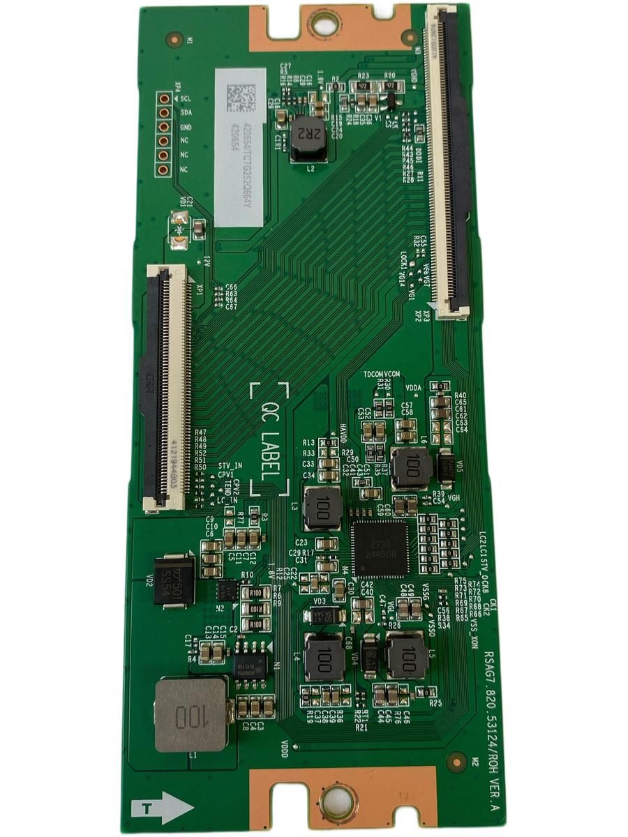 Плата T-Con (RSAG7.820.53124/ROH), для телевизора Хайсенс 55E7Q PRO P: T550QVN10.8