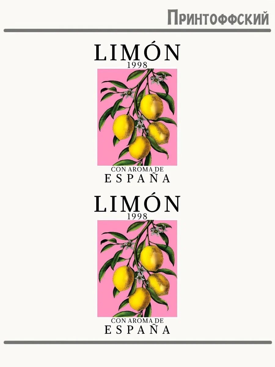 2-е (Две) Термонаклейки в стиле 90-х Limon