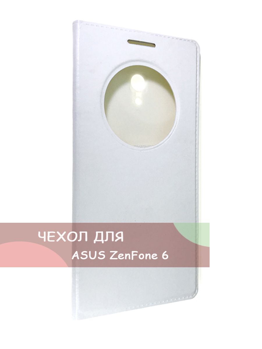 Чехол MF для Asusu Zenfone 6 Книжка из пластика и кожзама с круглым с окошком для просмотра