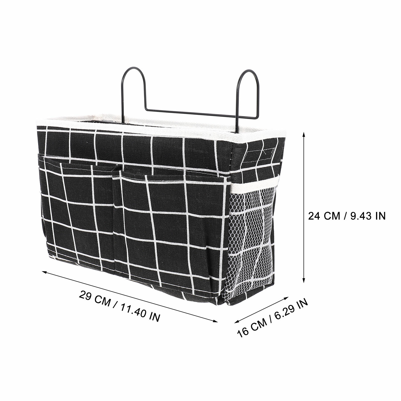 Подвесная Сумка Для Хранения Вещей На Дверь 1 Шт Черный 29X24X16Cm