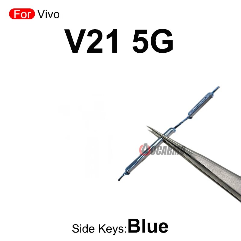 Для Vivo V21 4G/5G включение и выключение громкости боковые кнопки черный синий v21 5G--Blue