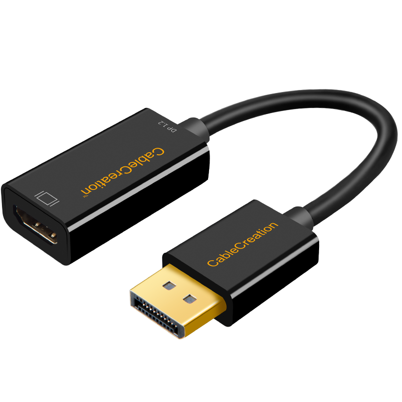 CABLE CREATION CD0101 Активный конвертер DP в HDMI 1.2 для 4K проектора 6-экранной сплайсинга чёрный Модель：DP в HDMI