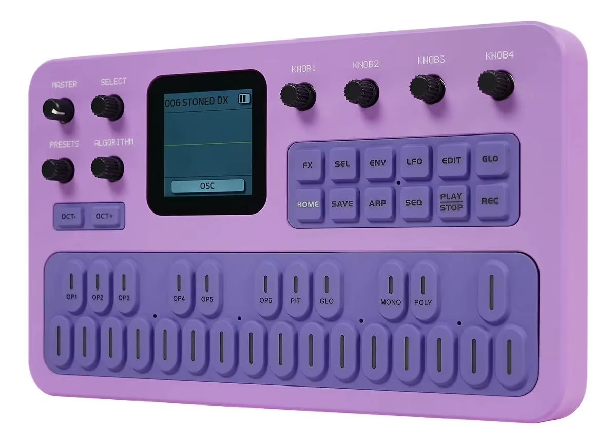 M-VAVE FM1 SK15 27 клавиш синтезатор оранжевый цвет, 6 операторов 32 алгоритма, 128 предварительных настроек, встроенный динамик, Bluetooth MIDI