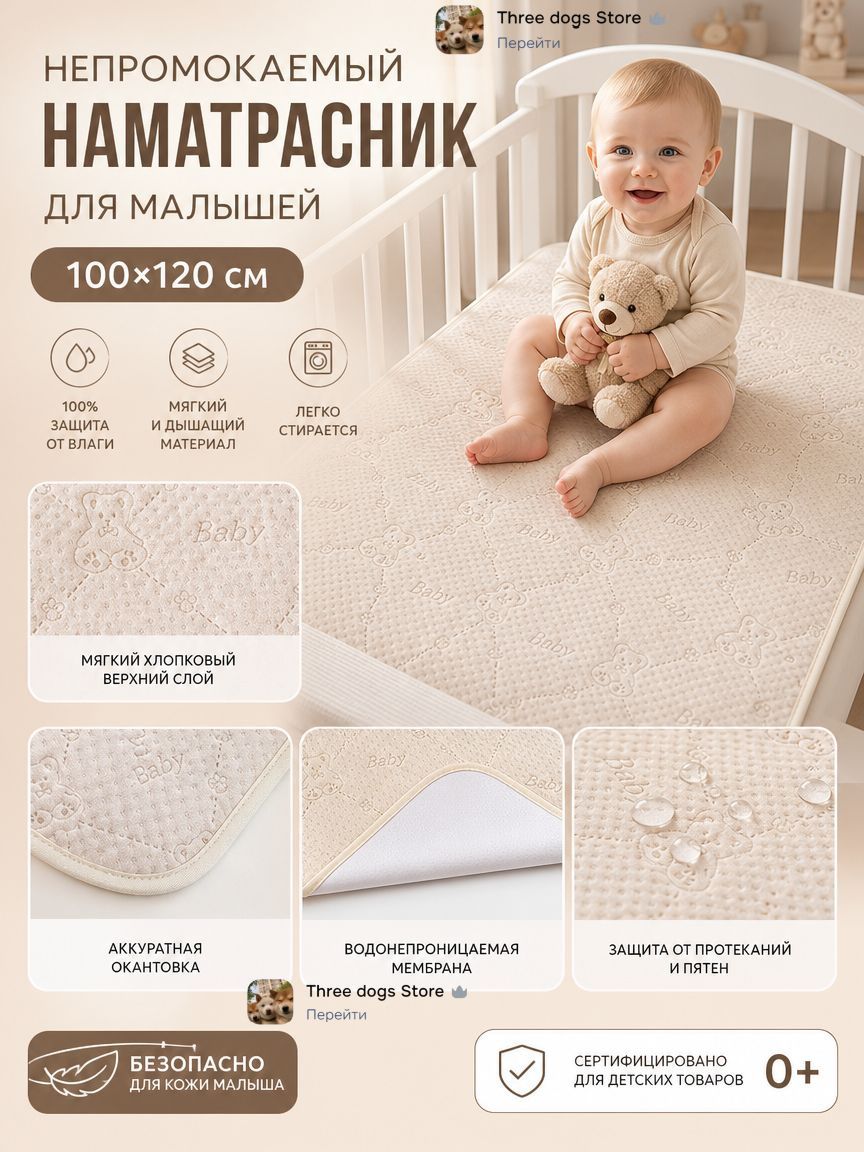 Многоразовая впитывающая пеленка 100x120 см из хлопка, эксклюзивное решение для новорожденных и лежачих больных, 1 штука