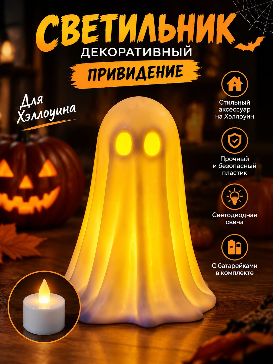 Светильник на Хэллоуин - Привидение