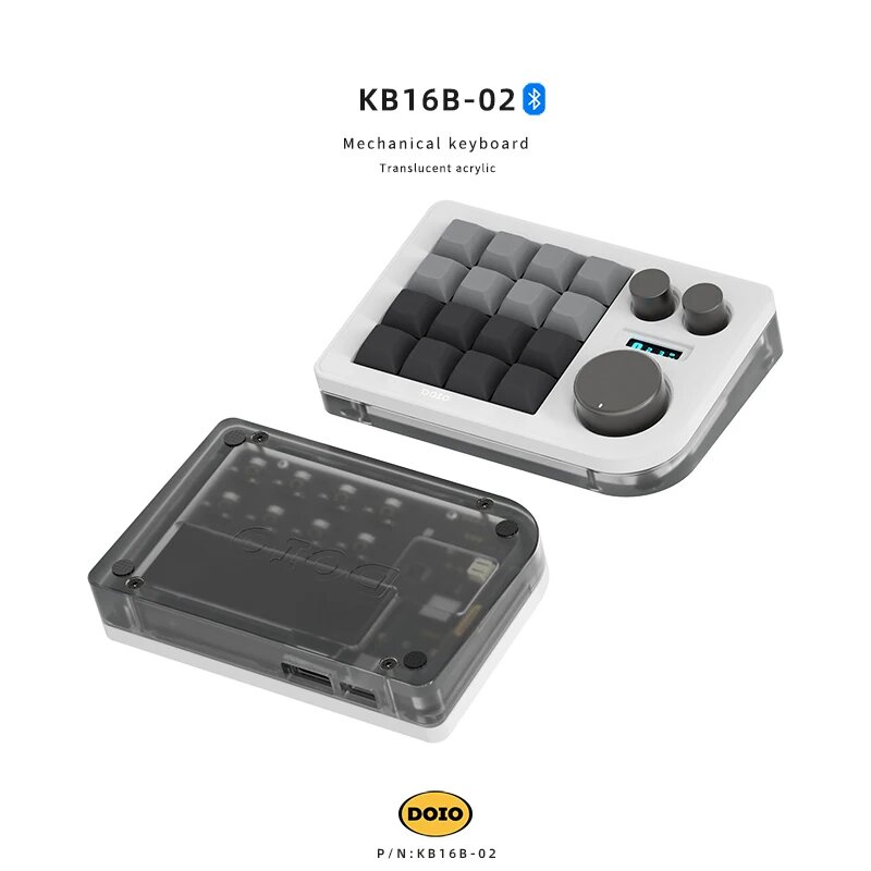 FEYA DOIO KB16B-02 мини механическая беспроводная клавиатура Bluetooth White-spraying