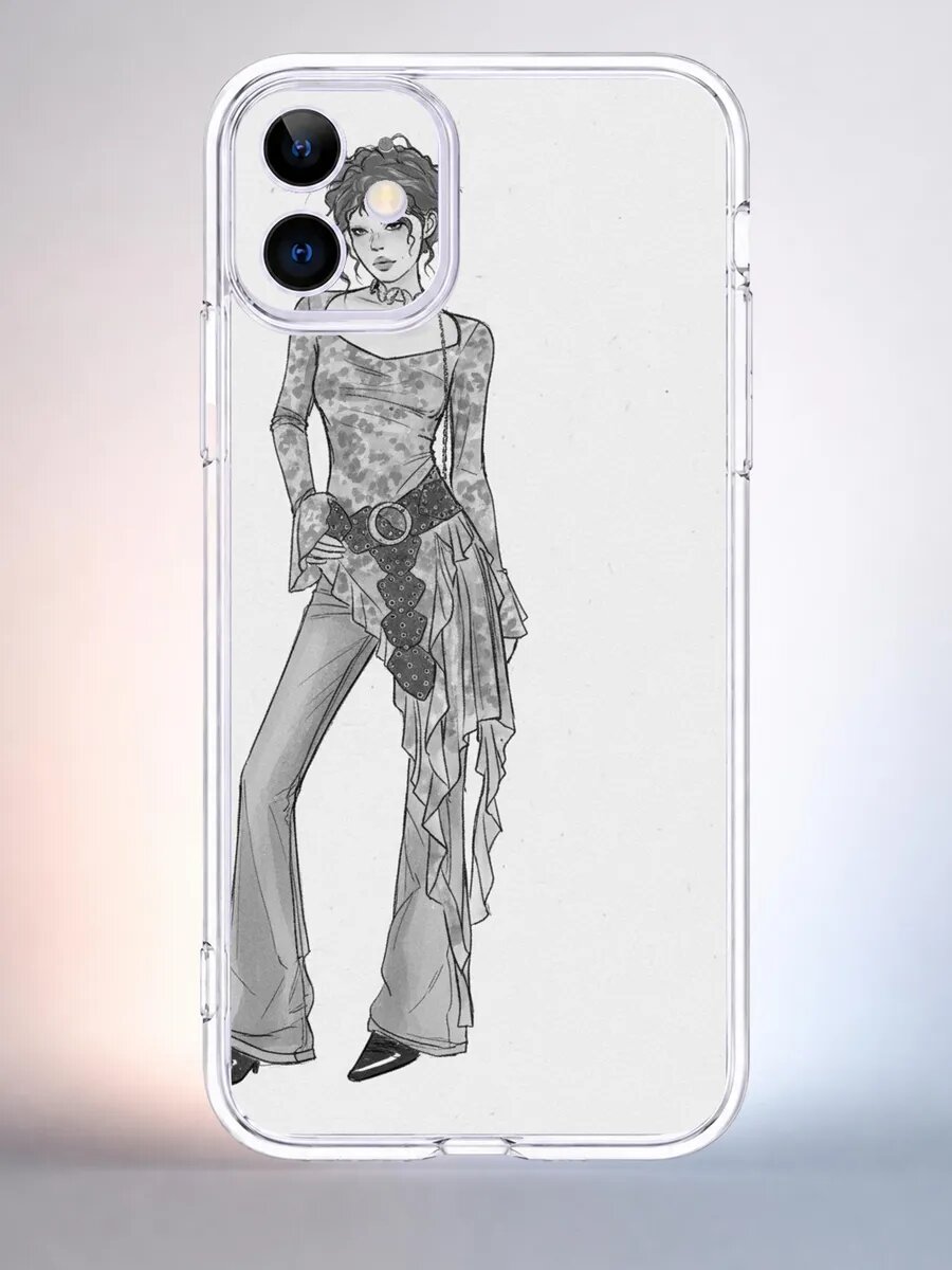 Чехол iPhone 14 девушка в Y2K Indie Sleaze