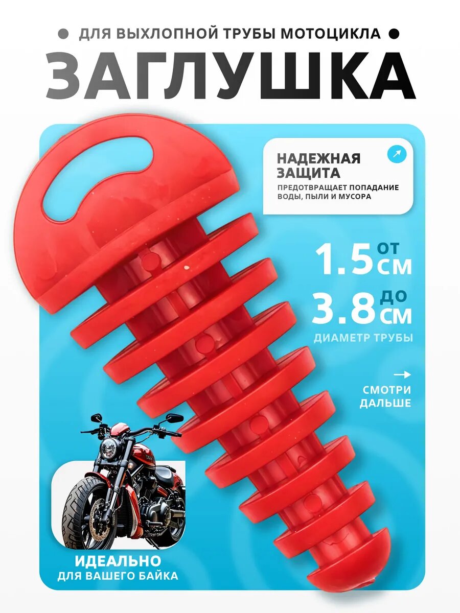 Заглушка выхлопной трубы мотоцикла (глушителя)