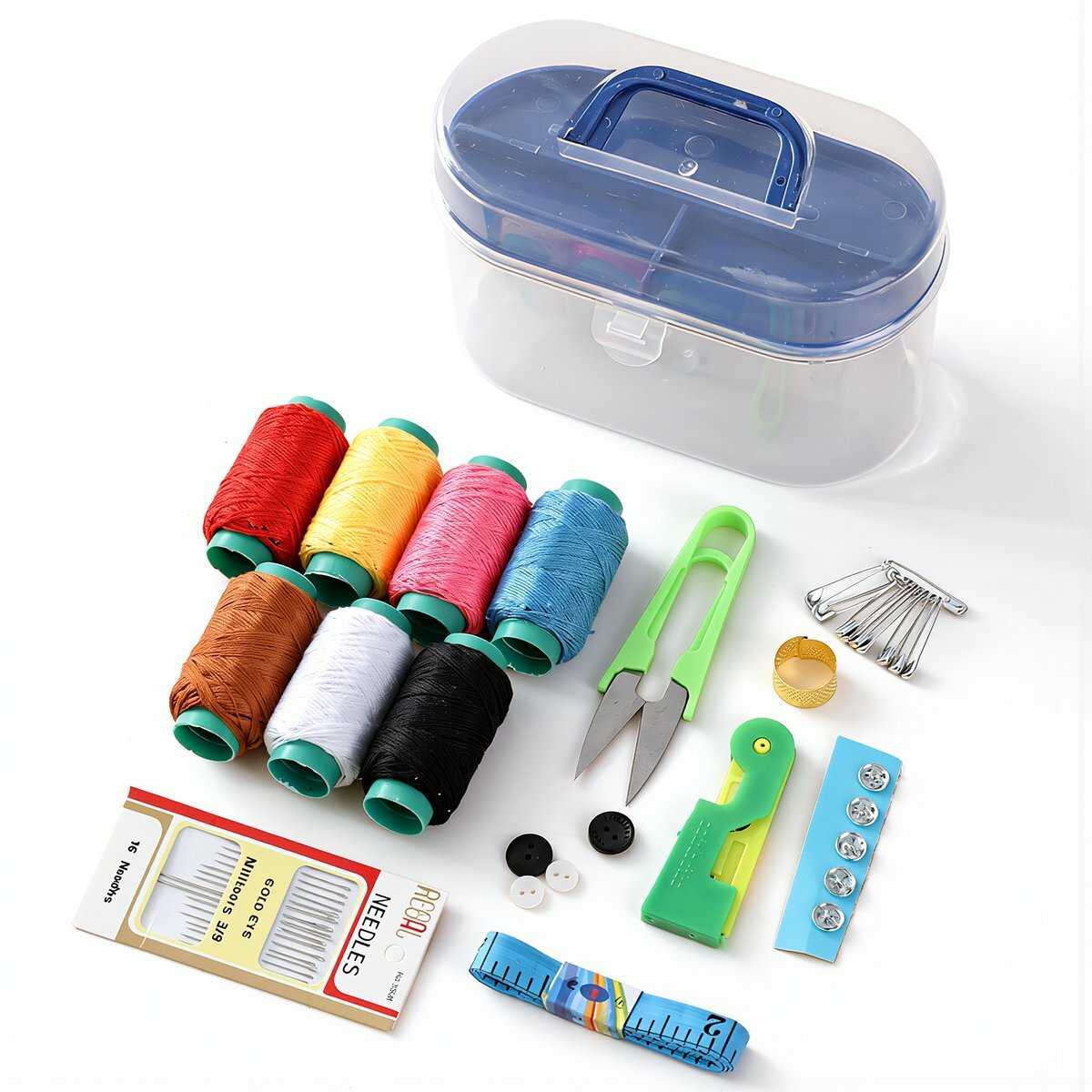 Портативный швейный набор маленького размера для удобного хранения всех нужных инструментов для ручного шитья и мелких ремонтных работ