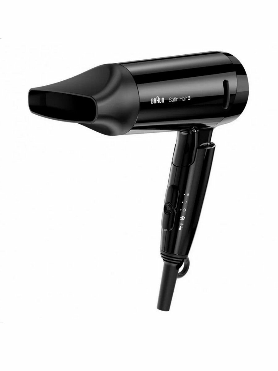 Фен для волос дорожный Braun Satin Hair 3 HD350, 1600 Вт, черный