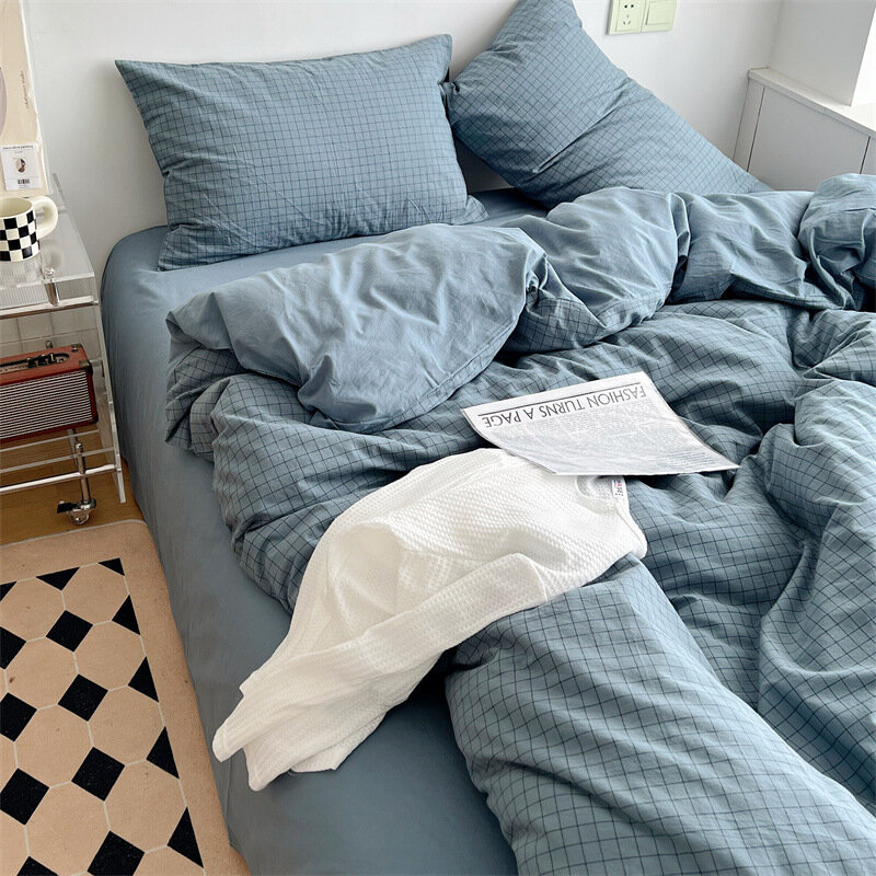 Постельное белье 1,5-спальный из 100% хлопка MUJI, 150×200 см, комплект из 3 предметов.