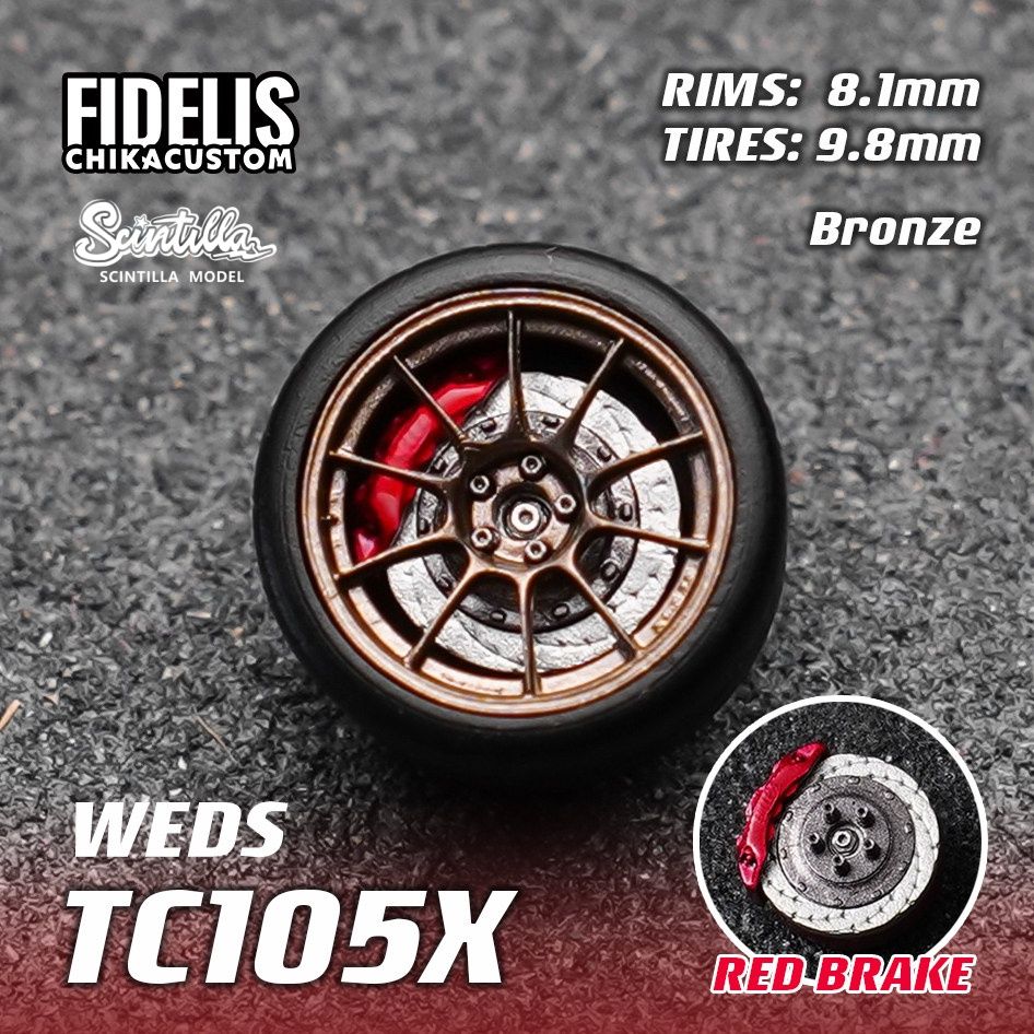 Колеса для моделей 1/64 #Chika Work Weds TC105X - Alloy Classic Custom wheels