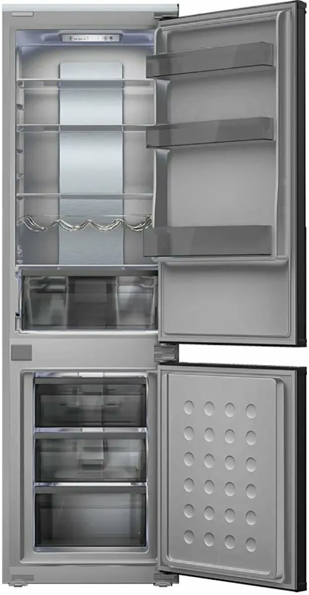 Встраиваемый двухкамерный холодильник LEX LBI177.3ID Grey