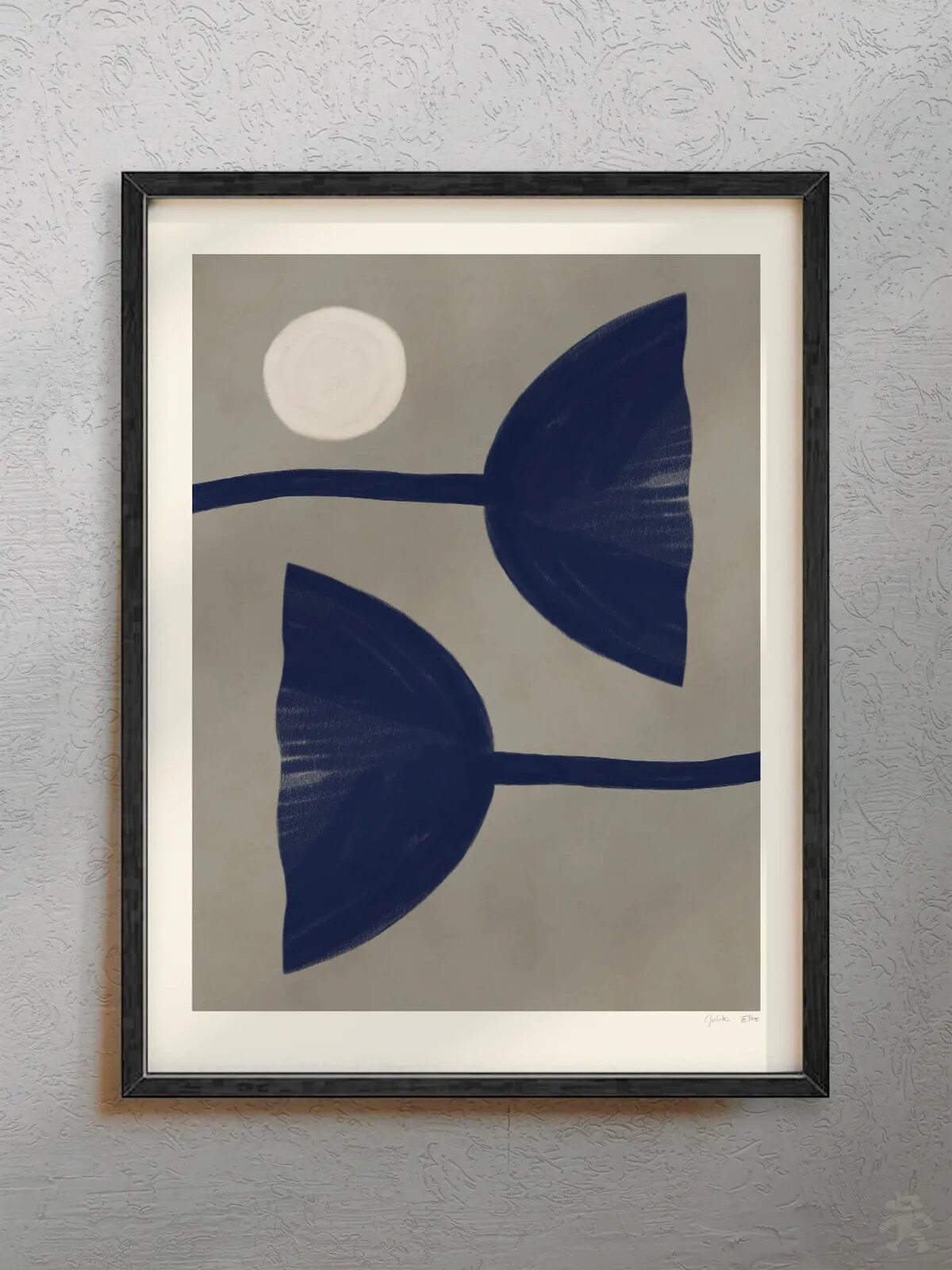 Интерьерный постер "Blue Tulips" в стиле pinterest, формата 30x40 см.