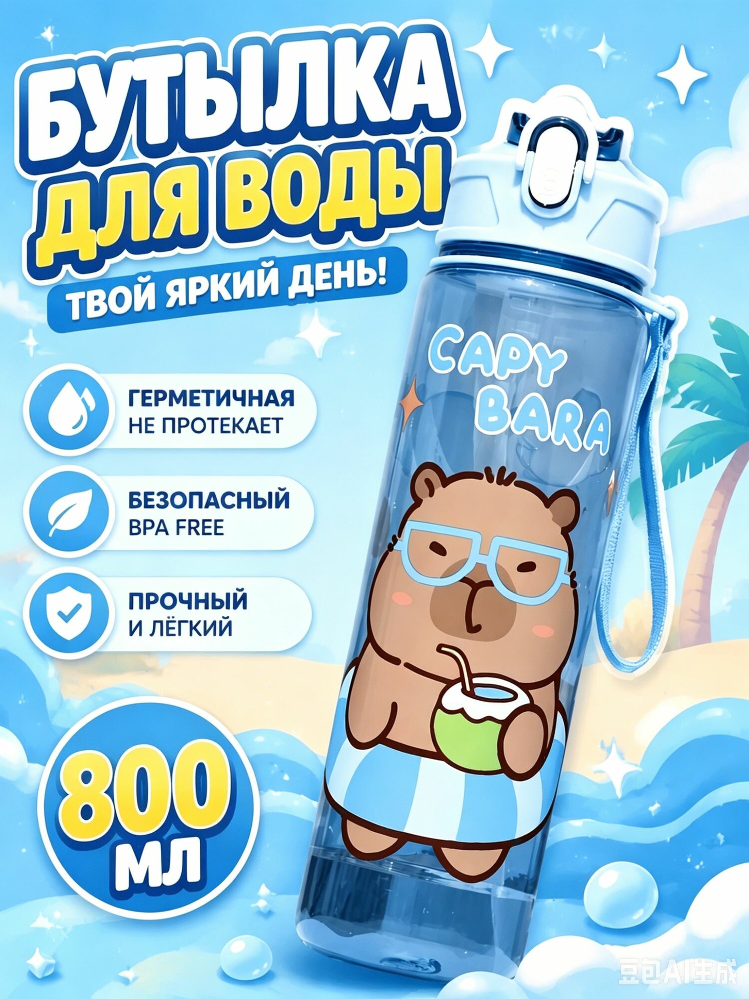 Спортивная бутылка, 800 мл