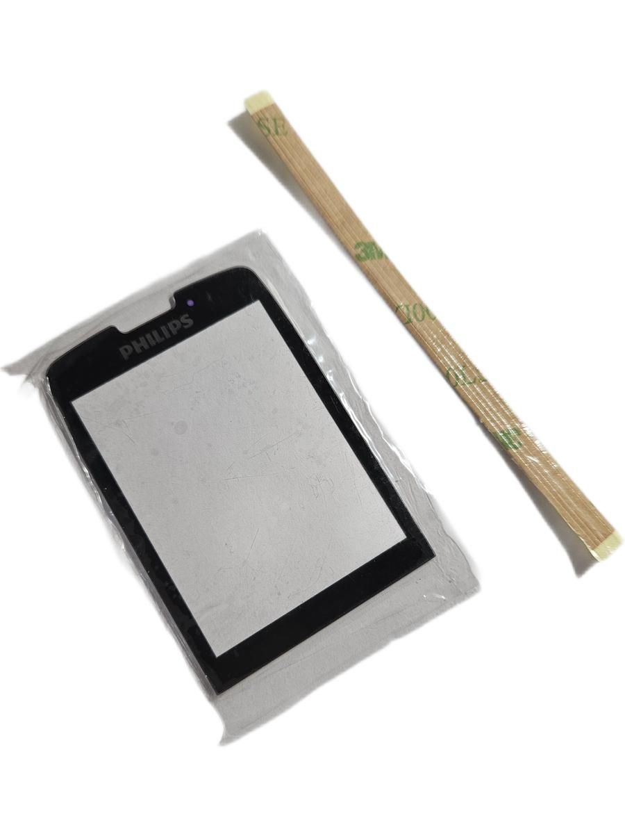 Стекло дисплея для Philips Xenium X5500 (цвет - black) со скотчем в комплеке