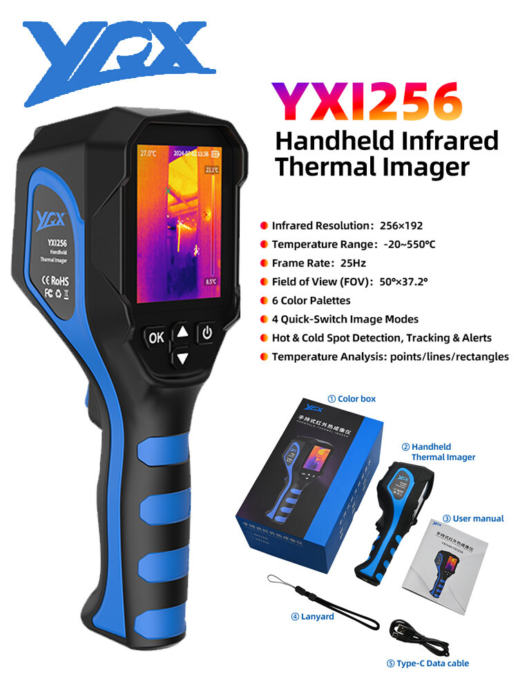 YXI256 Обслуживание бытовых температурных сканеров 256x192