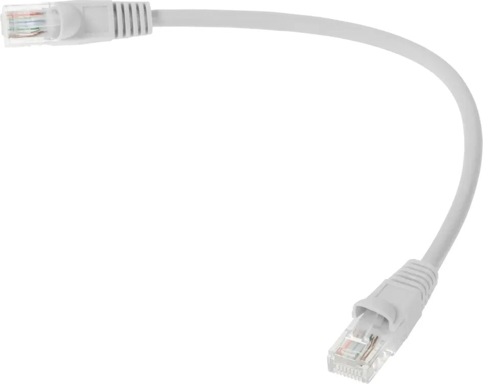 Патч-корд Buro UTP-5E-0.25M-G-LSZH UTP, кат.5E, 0.25м, 4 пары, многожильный, серый