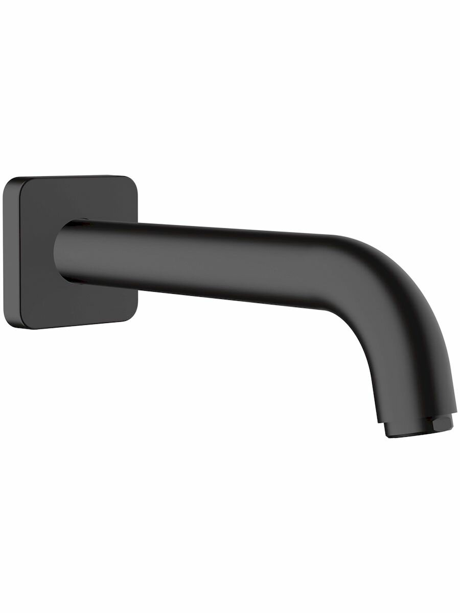Излив для ванны Hansgrohe Vernis Shape 71460670 204 мм настенный, черный матовый