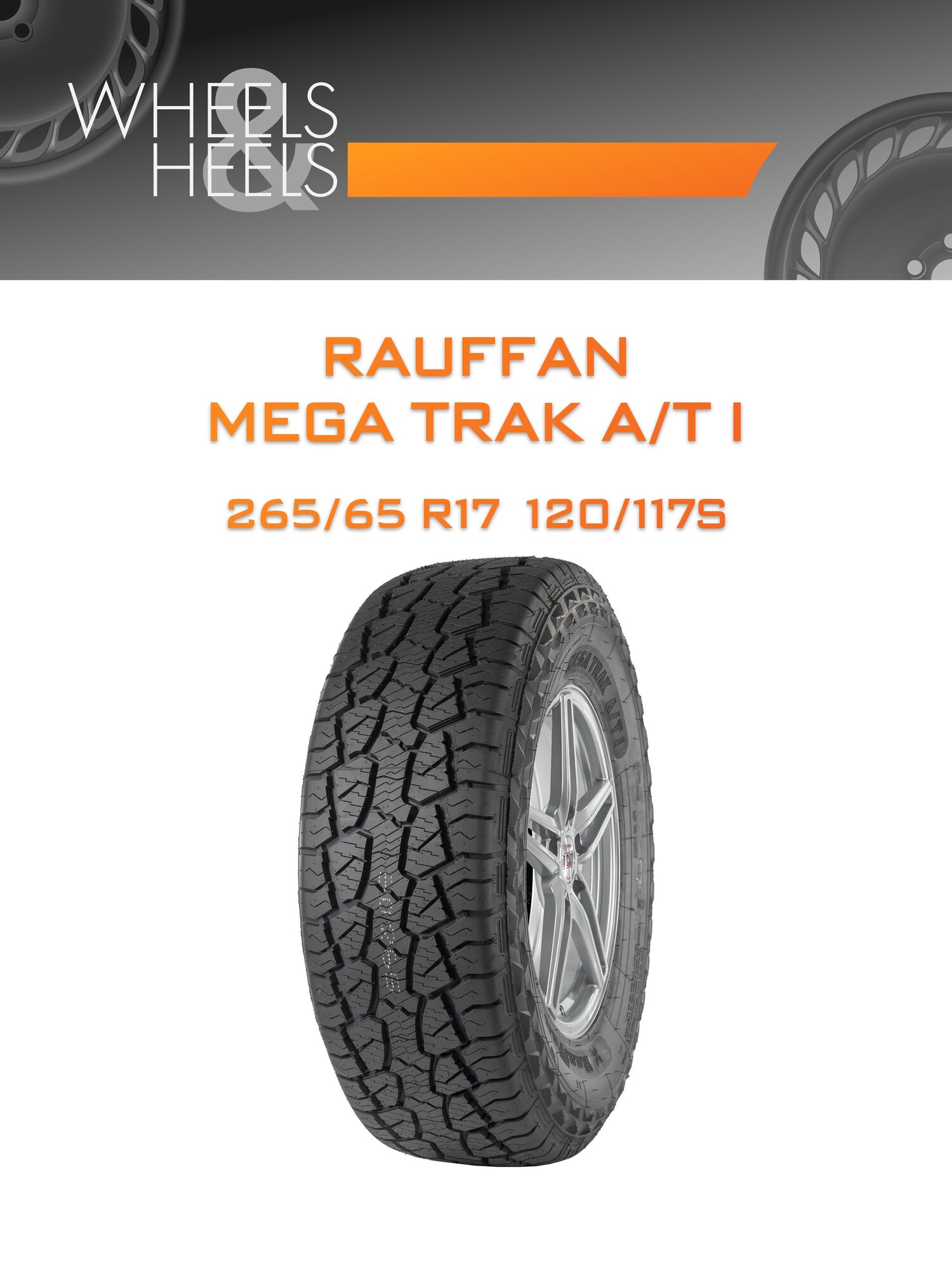 Шина автомобильная RAUFFAN MEGA TRAK A/T I AT 265/65 R17 120/117S SUMMER, летняя, универсальная