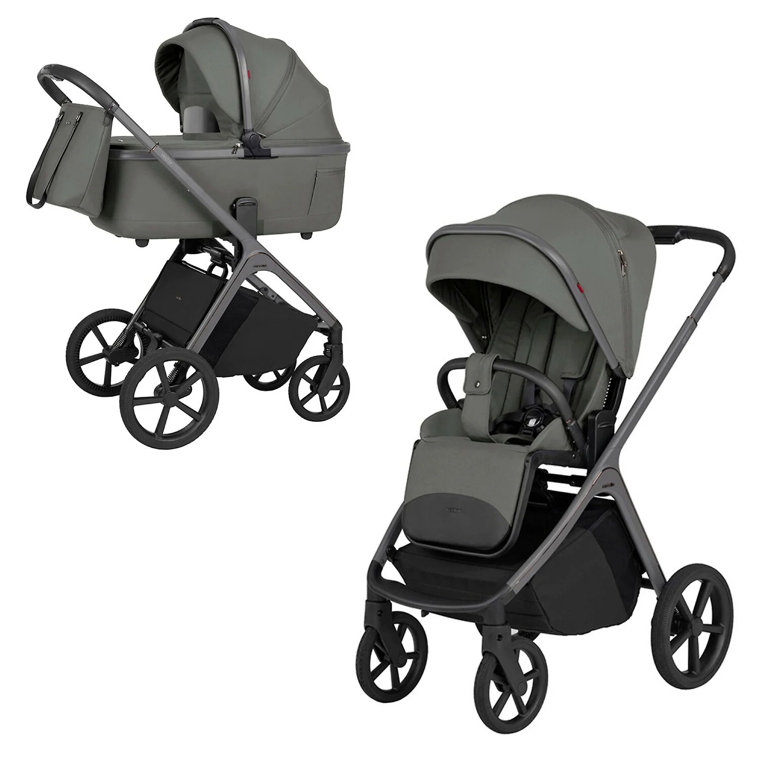 Детская коляска 2в1 Carrello Vector F, цвет Calm Green (Серо-зелёный), артикул производителя CRL-6700